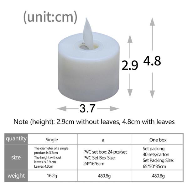Quality Remote Control Rechargeable LED Tea Light Candles with Warm Flickering Effect for sale