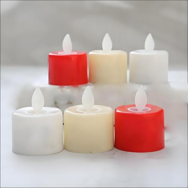 Quality Remote Control Rechargeable LED Tea Light Candles with Warm Flickering Effect for sale