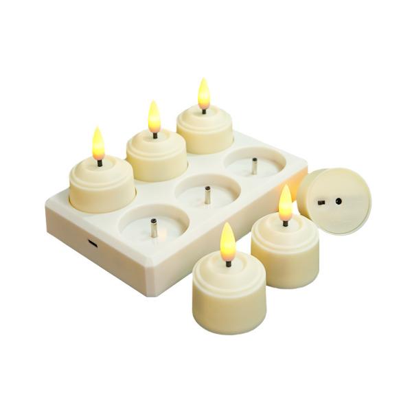 Quality Matte Battery Operated Tea Lights Warm White Flickering Flameless Tea Lights Customized for sale