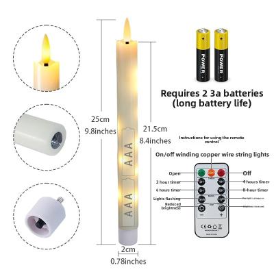 China Remote Control LED Candle with Timer Function and Warm Yellow LED for Electric Window Decoration for sale