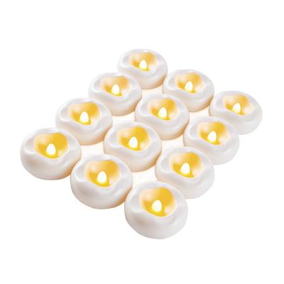 China 2.3 Inch Flameless Led Floating Candles White Battery Operated Tea Lights Waterproof for sale