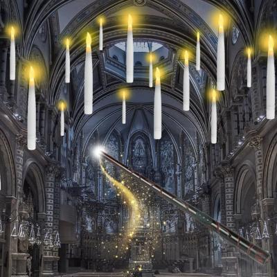 China Halloween Decoration Flameless Taper Candles Battery Operated LED Floating Candles for sale