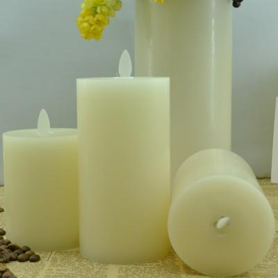 China White Flameless Taper Candles Handmade 3 Piece LED Candle Set Customized for sale