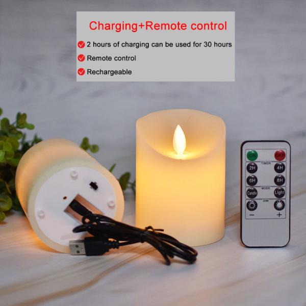 Quality USB Rechargeable LED Candle with Remote Control and Flickering Effect for Home for sale