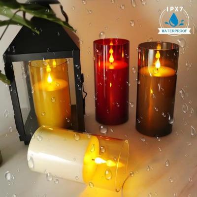 China Wholesale 12pcs Wax Pillar Wedding Smokeless Flickering Flameless Electronic Battery Led Candle Light Lamp with Remote Lots for sale