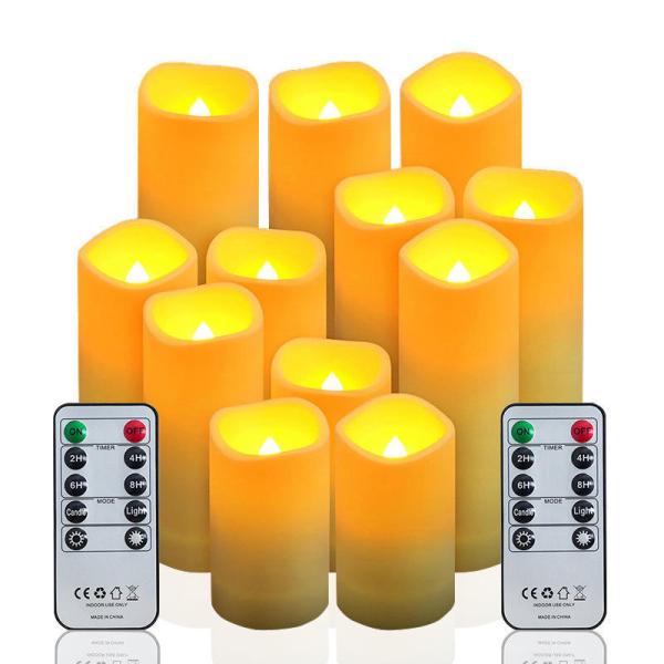 Quality 9pc Set Battery Operated Flameless Candles 4