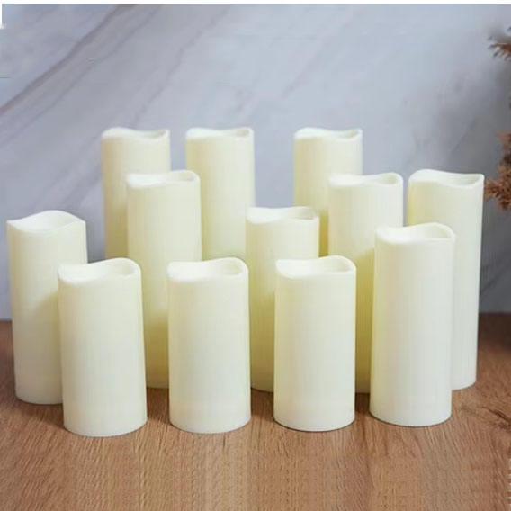 Quality 9 Pieces Outdoor Waterproof Flameless Aa Battery Operated Cemetery Led Candles Set with 10 Key Remote Control for sale