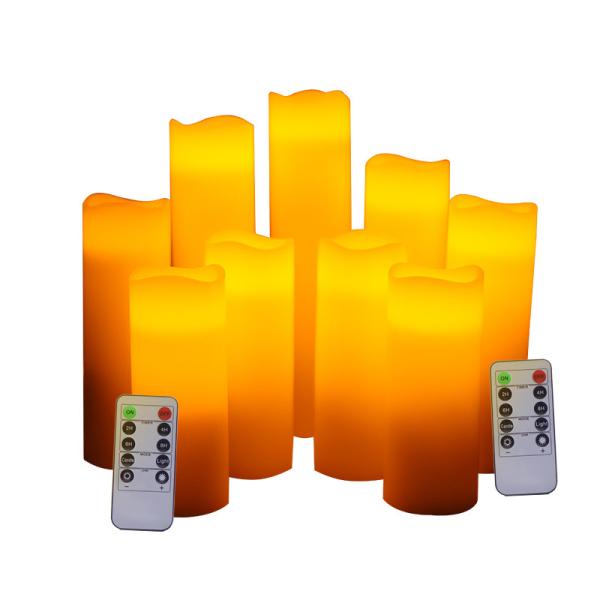 Quality 9 Pack Flickering Warm Lights High Quality Waterproof Led Electronic Flamles LED Candle With Remote Control for Cozy Home for sale