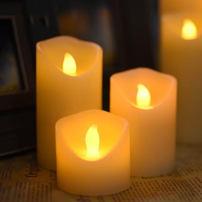China 3x3 Real Wax LED Candles Flickering Flameless Realistic Candles ODM With Remote And Timers for sale