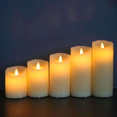 China Highly Scented LED Light Candles Eco Friendly Remote Control Pillar Candles Customized for sale