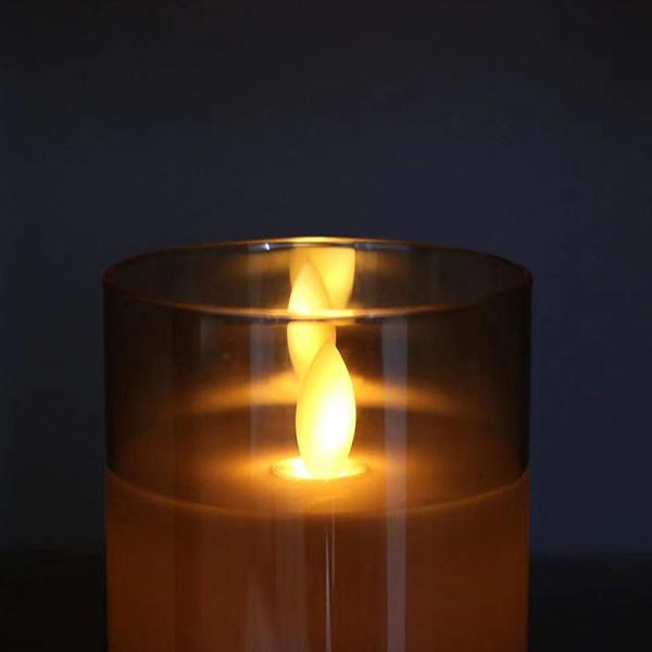 Quality Remote Control Warm White Smokeless LED Glass Flameless Candle for Home for sale