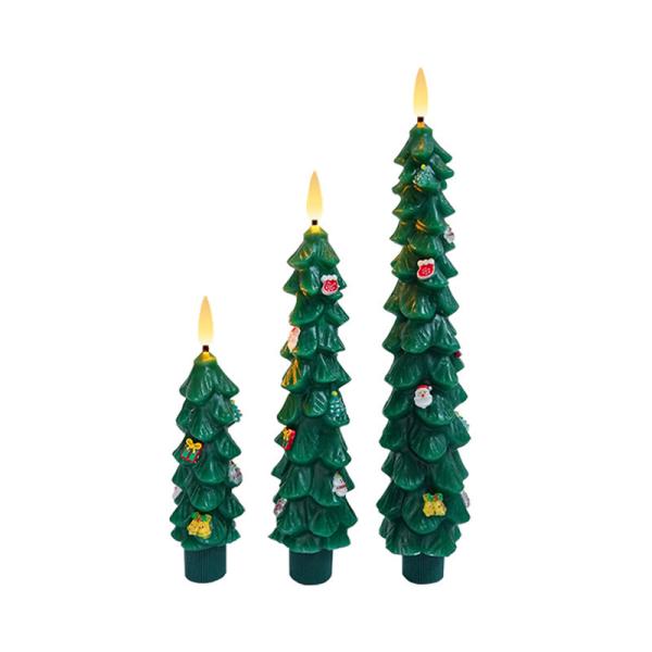 Quality Green Remote Control LED Candle Battery Operated Flameless Electronic Candle for for sale