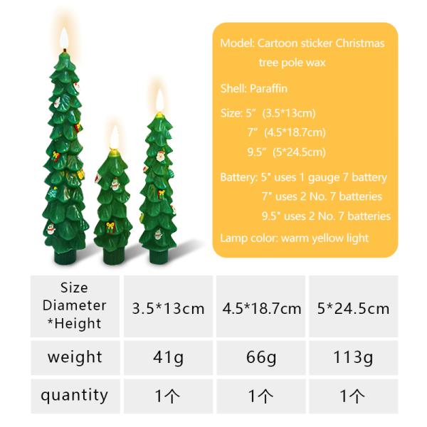 Quality Eco-Friendly Paraffin Wax LED Candle with Remote Control for Christmas Tree for sale