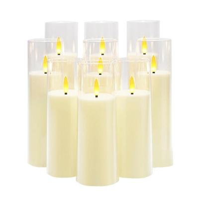 China Handmade Cordless LED Candles Cylinder Flameless Wax Pillar Candle Customized for sale