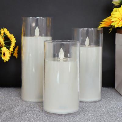 China Remote Control Plastic Battery Operated Candles Electric Ivory LED Taper Candles For Wedding for sale