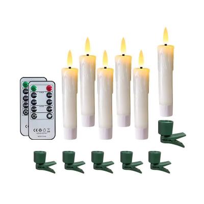 China Remote Control Clip On Candles with Timer Function and Detachable Clip Design for Christmas Tree Decor for sale