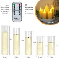 China Customized Battery Operated LED Candle with Remote Control, Timer Function, and Realistic 3D Flame Effect for Weddings for sale
