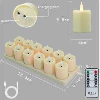 China Wholesale Mini Plastic Rechargeable Remote Control Tealight LED Candle with Timer Function for Wedding Decor for sale