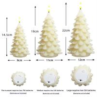 China Real Wax Christmas Tree LED Candle with Timer Function and Flickering Flame for sale