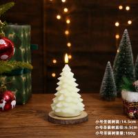 China Real Wax Christmas Tree LED Candle with Timer Function and Flickering Flame for sale
