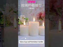 Glass Jar Flameless Candles Warm Glow