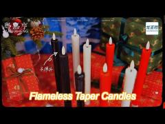 customized flameless taper candles handmade real wax pillar candles eco friendly