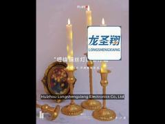 warm yellow electric taper candles remote control taper candle with timer