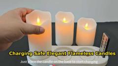 Charging Flameless LED Candles with Remote Control
