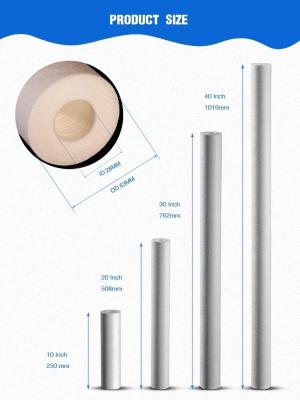 China First Stage Pre Filtration Polypropylene Pp Sediment Filter Element 20 30 40 Inch for sale