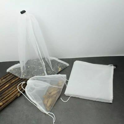 China Small Drawstring Nylon Mesh Filter Bag 200 Micron FDA Certificate for sale