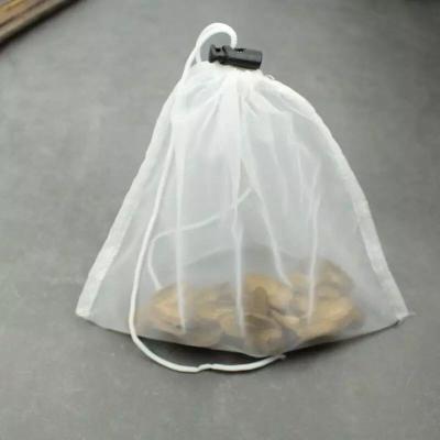 China Small Drawstring Nylon Mesh Filter Bag 200 Micron FDA Certificate for sale