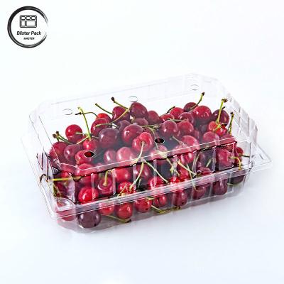 Cina Contenitori di frutta e verdura trasparenti Contenitori di frutta e verdura trasparenti Contenitori di plastica usa e getta per ciliegie Capacità 1 kg in vendita