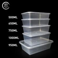 China Rectangular PP Disposable Food Containers 500ml to 1000ml Microwave Safe Leak Proof for sale