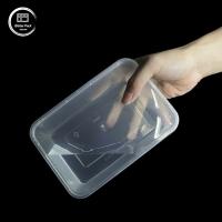 China Rectangular PP Disposable Food Containers 500ml to 1000ml Microwave Safe Leak Proof for sale