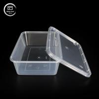 China Rectangular PP Disposable Food Containers 500ml to 1000ml Microwave Safe Leak Proof for sale