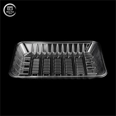 Cina PET di alta qualità per alimenti Rectangular Veggie Tray usa e getta Chiaro Perfetto senza coperchio in vendita