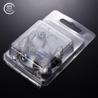Cina Imballaggio in vesciche personalizzato con conchiglie trasparenti per esche di pesce Scatole di plastica trasparente in vendita