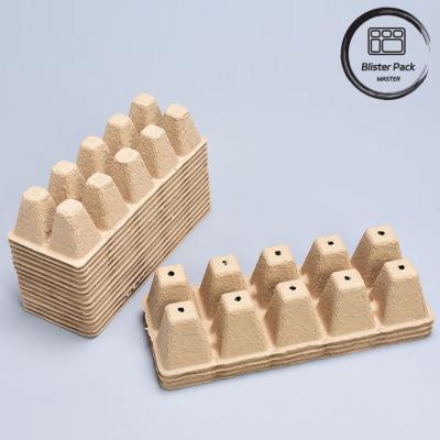 China 10 & 12 Cell Biodegradable Seed Starter Trays for Efficient Nursery Plant Growth for sale