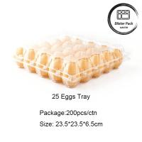 China Transparent PET Plastic Egg Tray 4 to 30 Egg Capacity Blister Box Packaging for sale