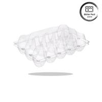 China 3x4 Clear Plastic Egg Container Customizable PET Egg Carton for 12 Eggs for sale