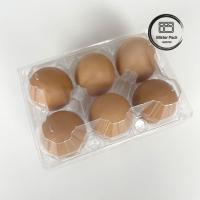 China 6 Pack Plastic Egg Cartons Durable PET Egg Packing Boxes for Secure Storage 6 Eggs for sale