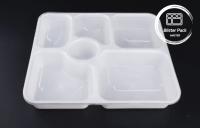 China Black Rectangular Microwavable Plastic Take Out Boxes 2 3 4 6 Compartments Disposable Meal Containers for sale
