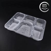 China Black Rectangular Microwavable Plastic Take Out Boxes 2 3 4 6 Compartments Disposable Meal Containers for sale