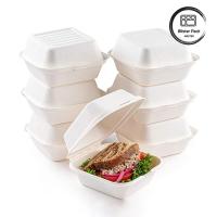 China Biodegradable Corn Starch Disposable Lunch Box 750ml Eco Friendly Food Container for sale