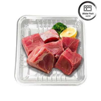 China Premium Clear Disposable Plastic Meat Packaging Trays Customizable Supermarket Packaging for sale