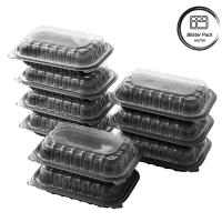 China Disposable Plastic Clamshell Takeout Containers 350-1200ml Leakproof PET Food Boxes for sale