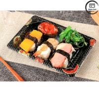 China Custom PS OPS Disposable Sushi Tray Blister Pack with Clear Lid 15 Days Lead Time for sale