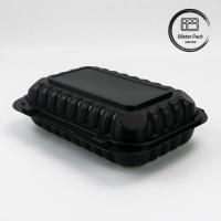 China PP Biodegradable Hinged Disposable Bento Box 4 Compartment Microwave Safe Meal Prep Container for sale