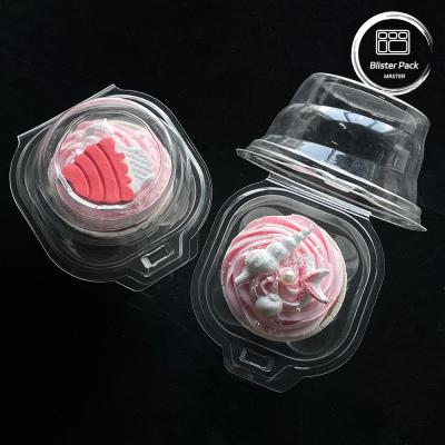 Chine Containers en plastique jetables pour aliments à charnière transparente Porte-gobelets simples à vendre