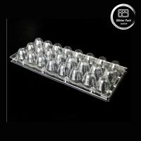 China 18 Hole Disposable PET Blister Clamshell Quail Egg Box Secure Packaging for sale